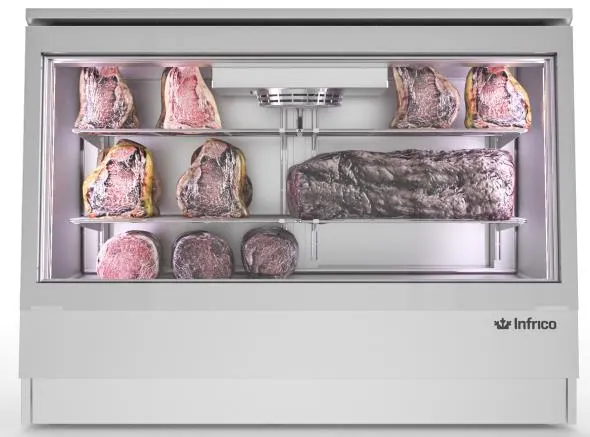 Infrico USA IDC-VC1400MDA Meat Dry Aging Low Profile Vision Display Case