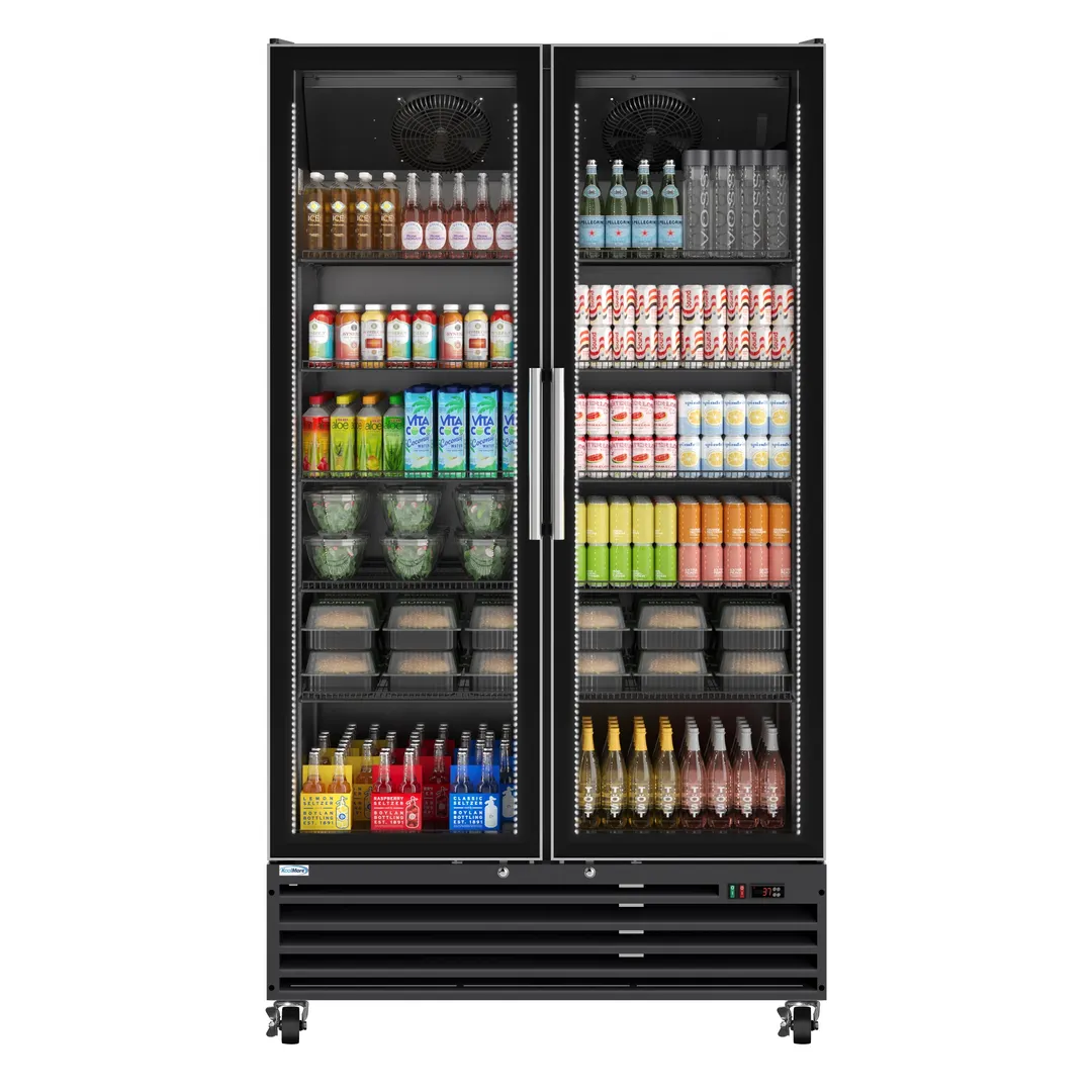 Koolmore KM-MDR-2GD-35CNL-BK 44" Merchandiser Refrigerator