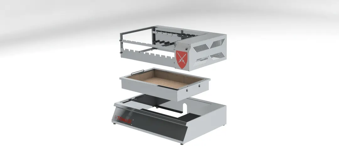 Skyfood KBB-10C Shish Kabob Charcoal Grill, Countertop Modulrar System
