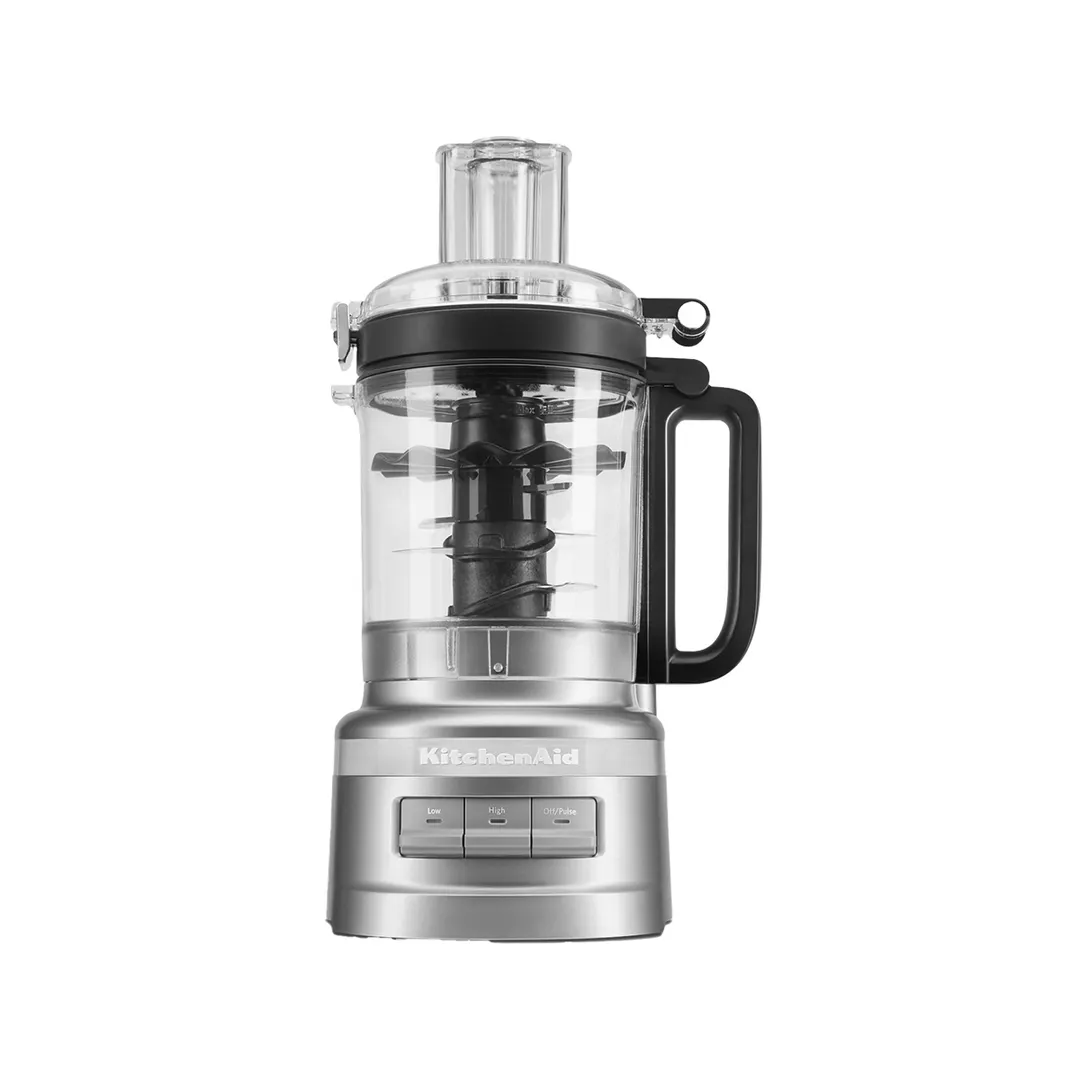 KitchenAid KFP0921CU Contour Silver 9‑Cup Food Processor, 3‑Speed