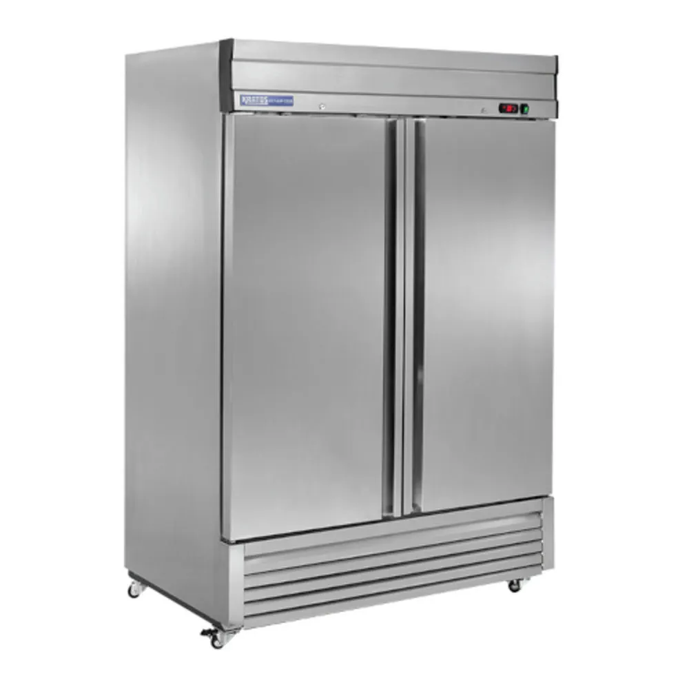 Hubert 69K-774 54" 2-Solid Door Stainless Steel Reach-In Freezer