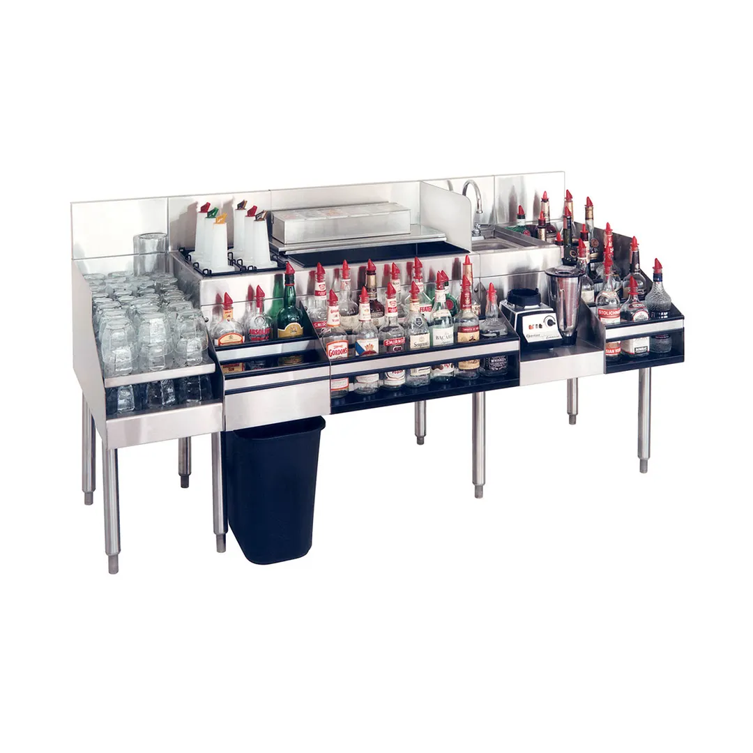 Glastender ALL-72-CP10 72" Underbar Ice Bin/Cocktail Station