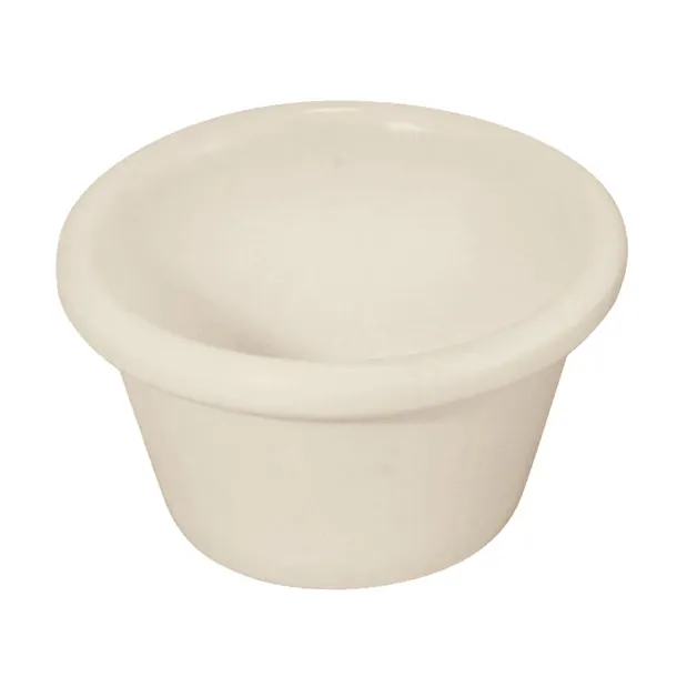 Winco RP-1B 1 1/2 Oz. Bone Plain Melamine Ramekin