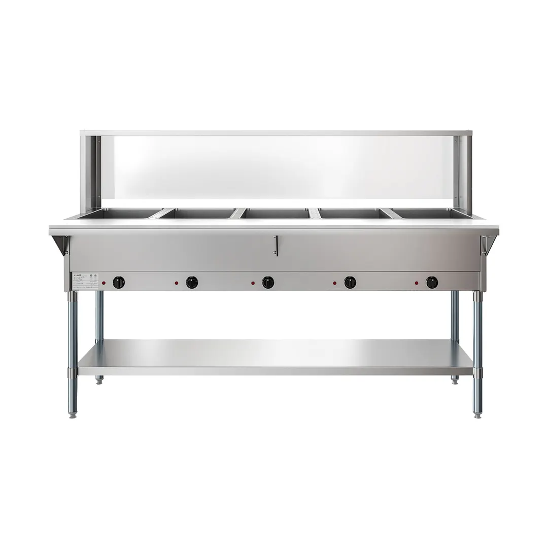 Koolmore KM-OWS-5SG 72" Electric Steam Table with Undershelf and Sneeze ...