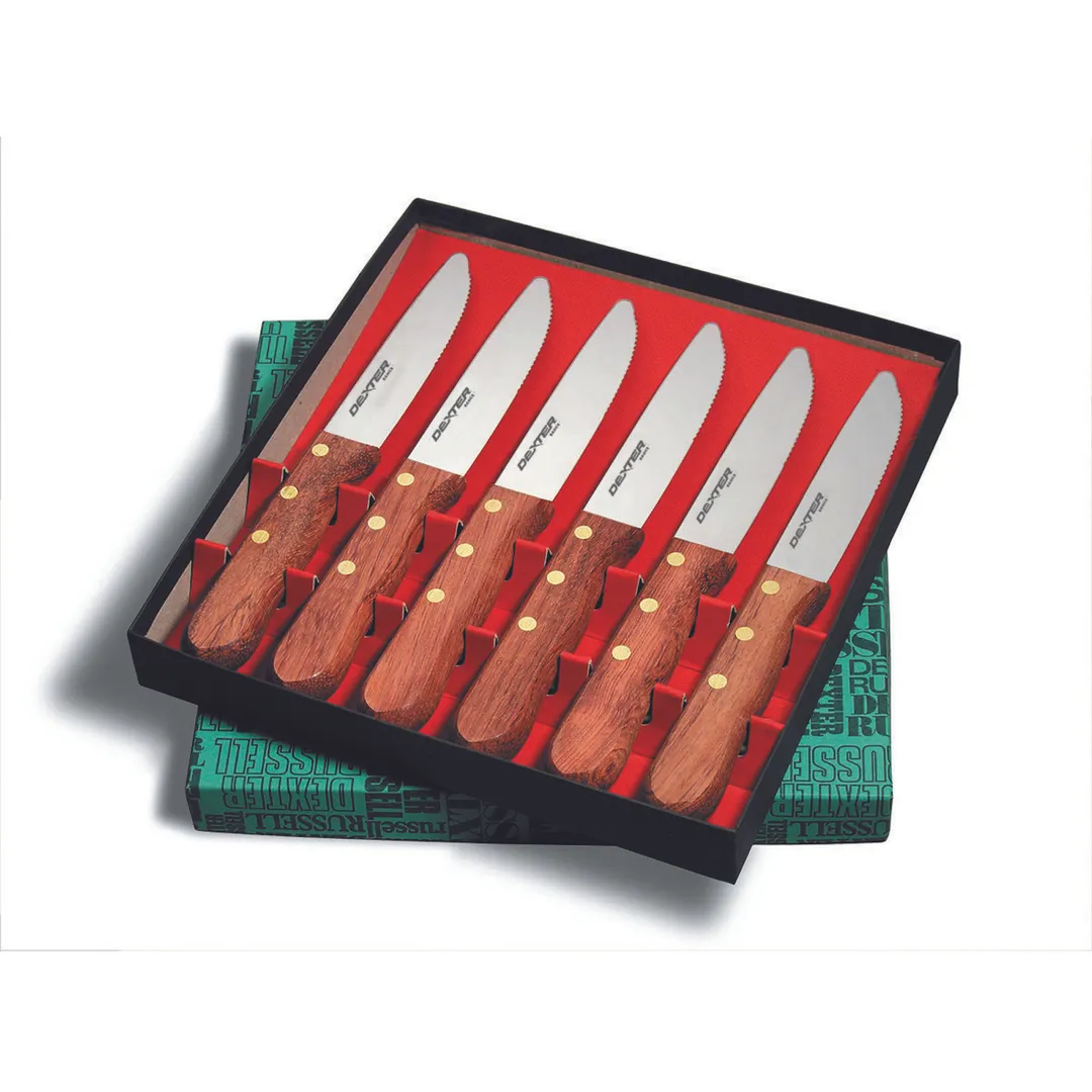 Dexter 31560 Steak Knives, 4" Carbon Blade, Rosewood Handle