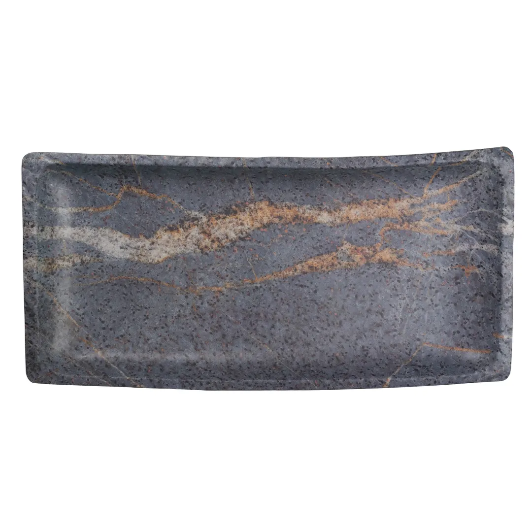 Steelite 7192TM304 18" x 9" Melamine Platter Quarry - 6/Case