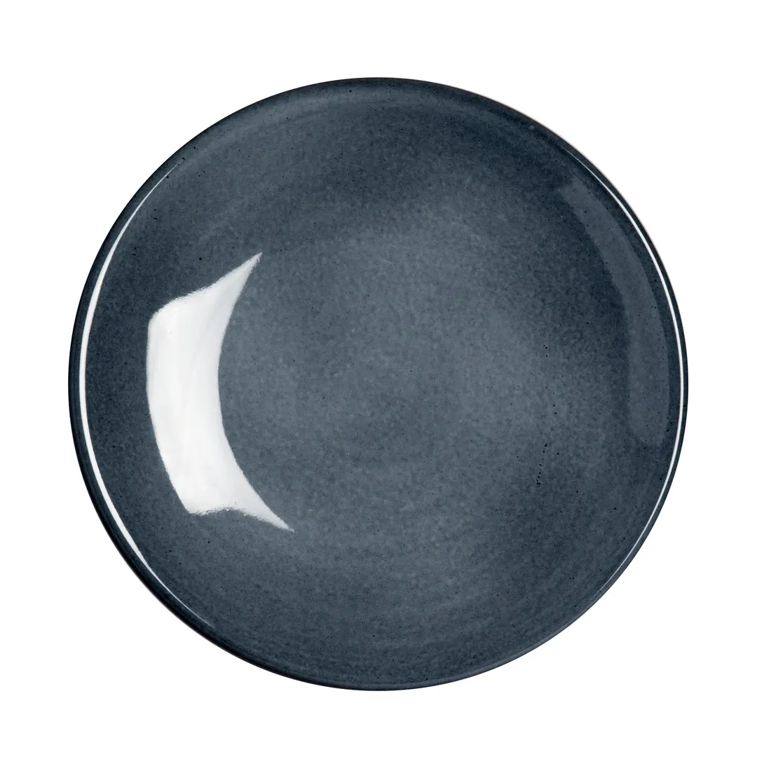 Steelite A940P093 7-1/2" China Plate, Blue/Gray Glaze, Rim