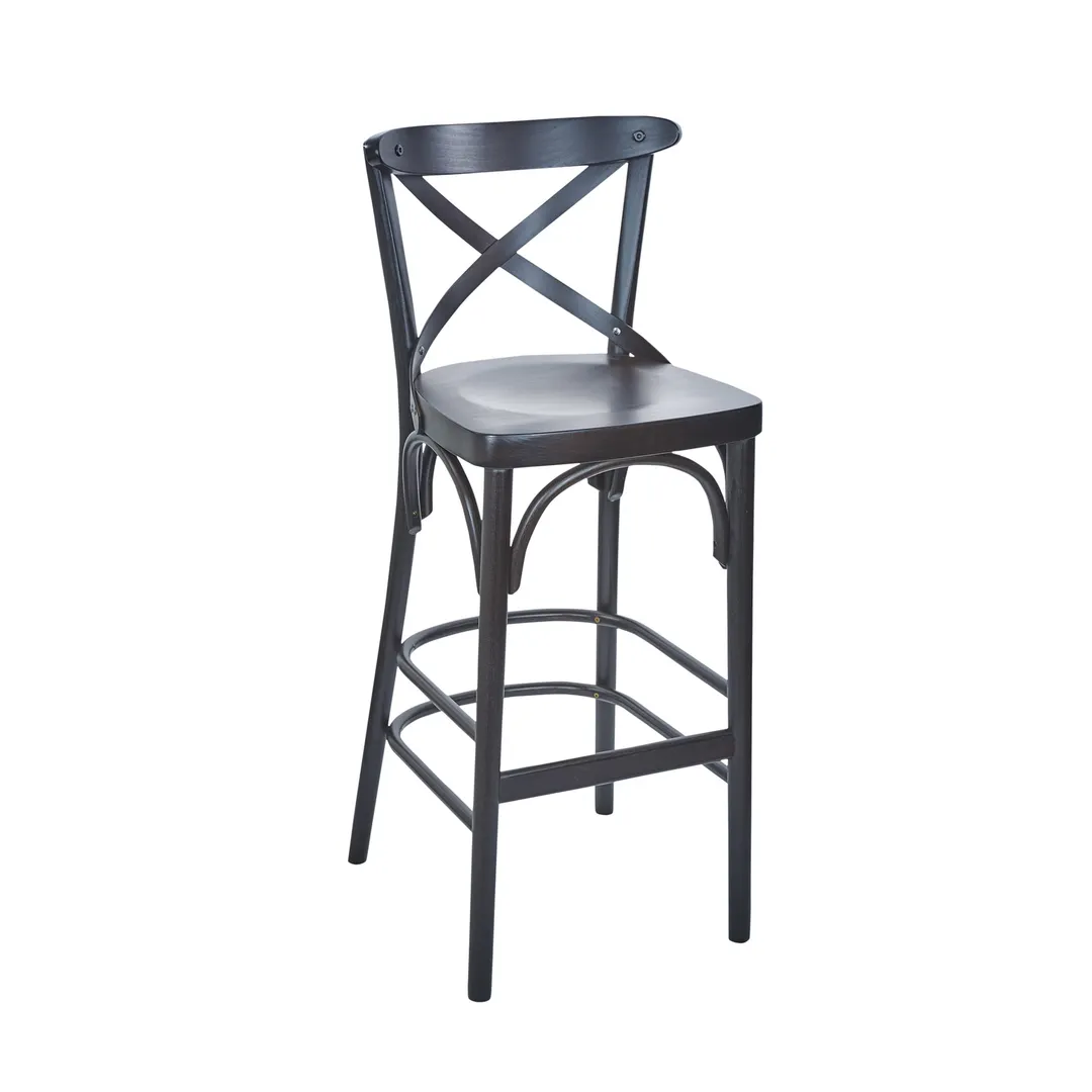 BFM Seating ZWB88-BW GR4 Sofia Barstool Wood Back Upholstered
