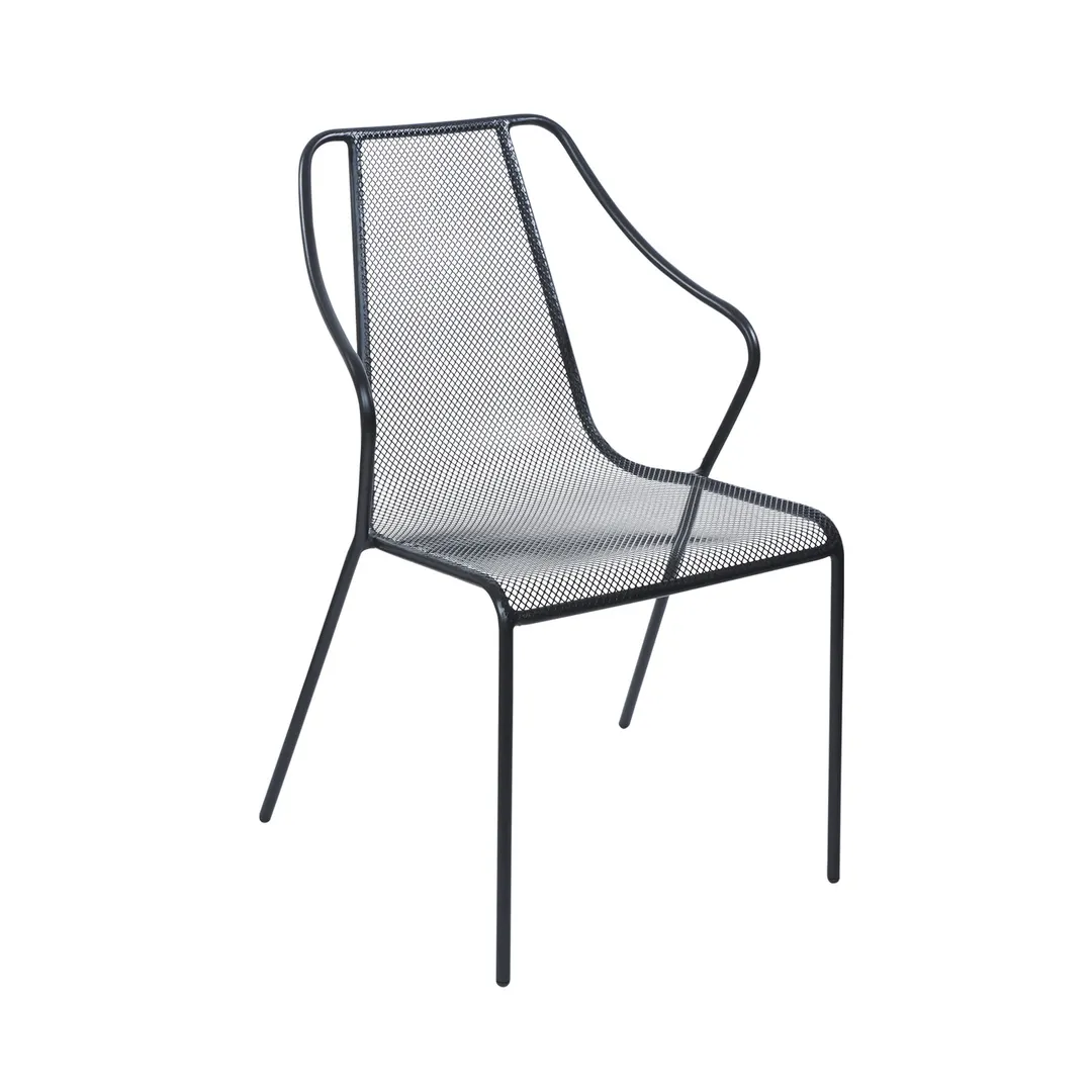 BFM Seating SU1601CBL Kingston Stacking Arm Chair, Steel Micro Mesh ...