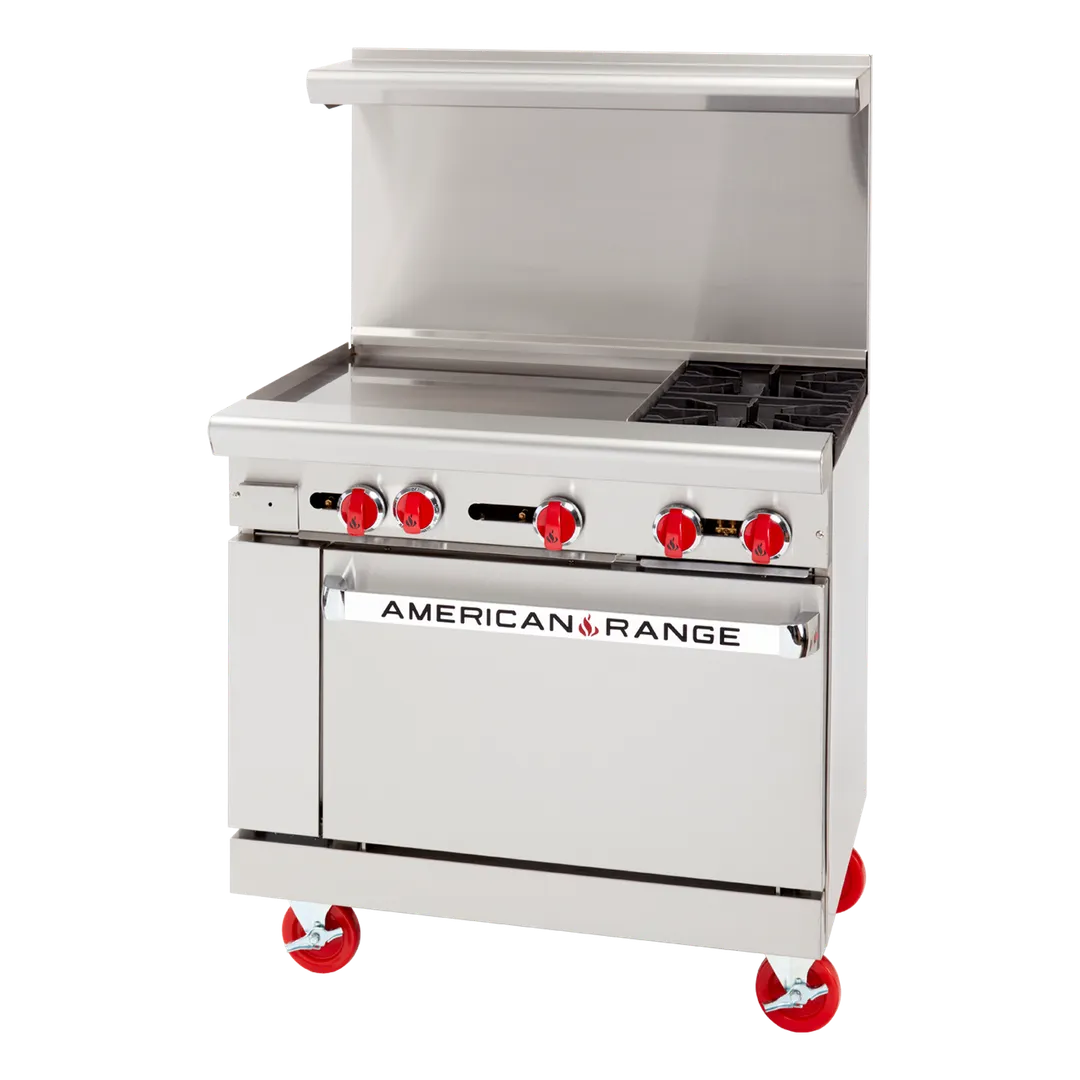 American Range ARGF-24G-2B-SB Gas 36" Restaurant Range