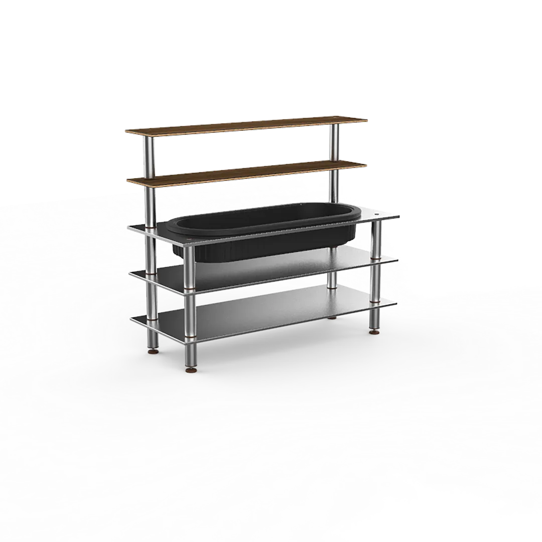 Steelite MGCMLC03WSXF Buffet Table, 71", Bamboo Core Top