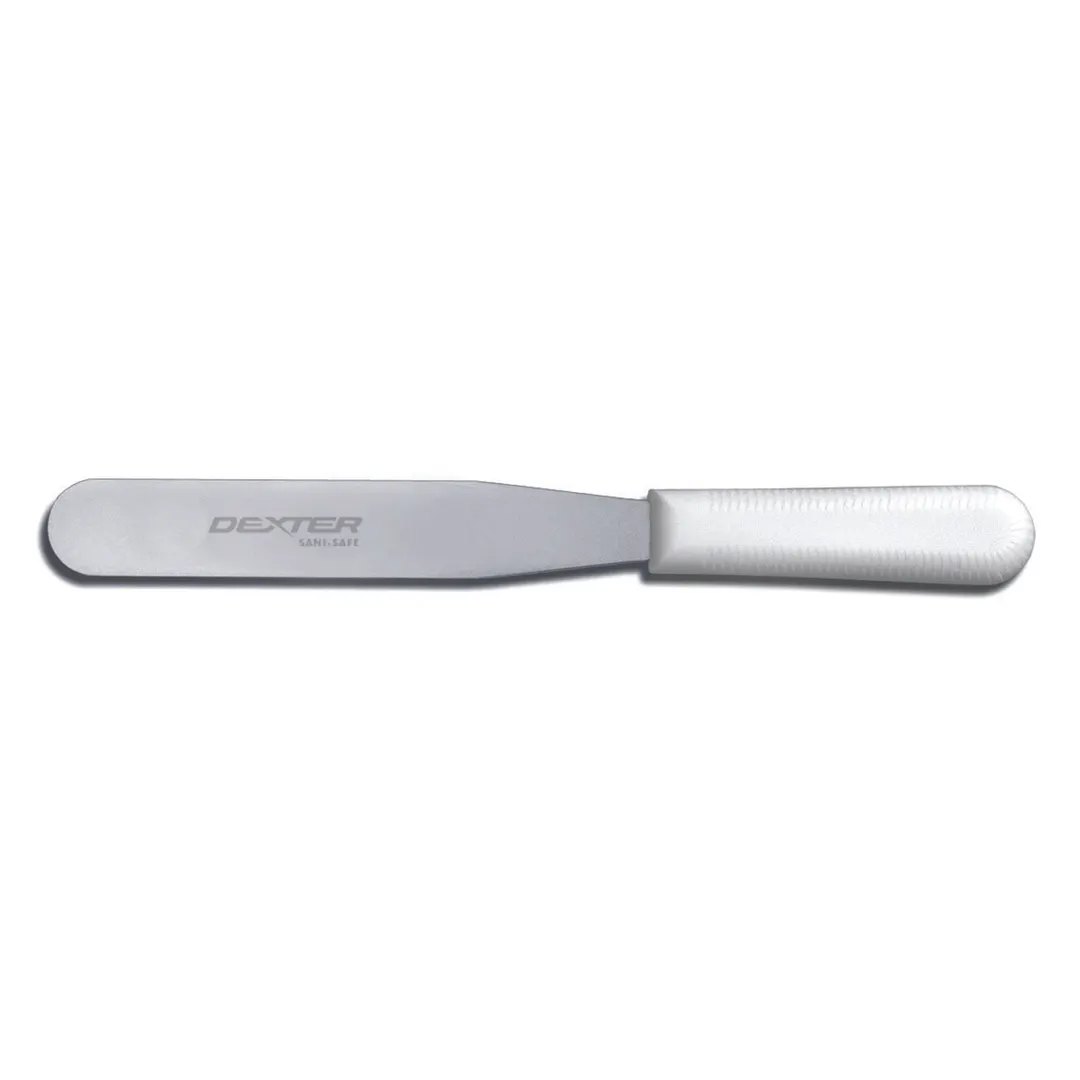 Dexter 17413 Baker’s Spatula, 6" Steel Blade, White Handle
