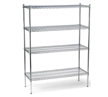 Klinger's Trading SCHROME-2472 Wire Shelving Unit, Chrome Finish