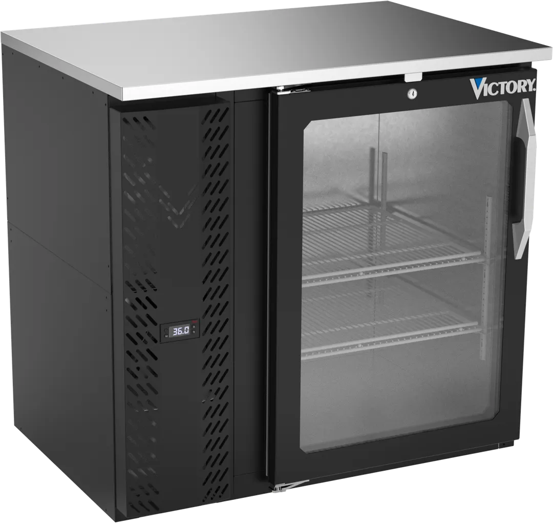 Victory VBBN36HC-G-B Refrigerated Back Bar Cabinet