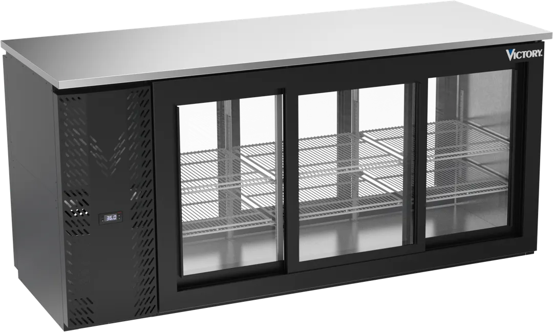 Victory VBBN72HC-GS-PT-B Pass-Thru Refrigerated Back Bar Cabinet