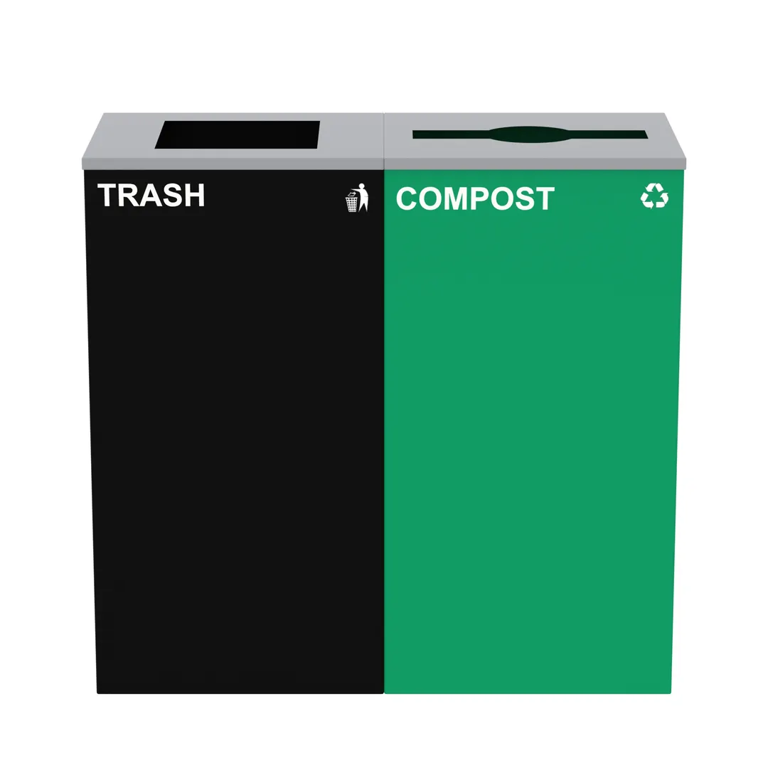 Alpine Industries ALP4450-BLK-KIT13 Compost Bin Station, 58 Gallon, (2 ...