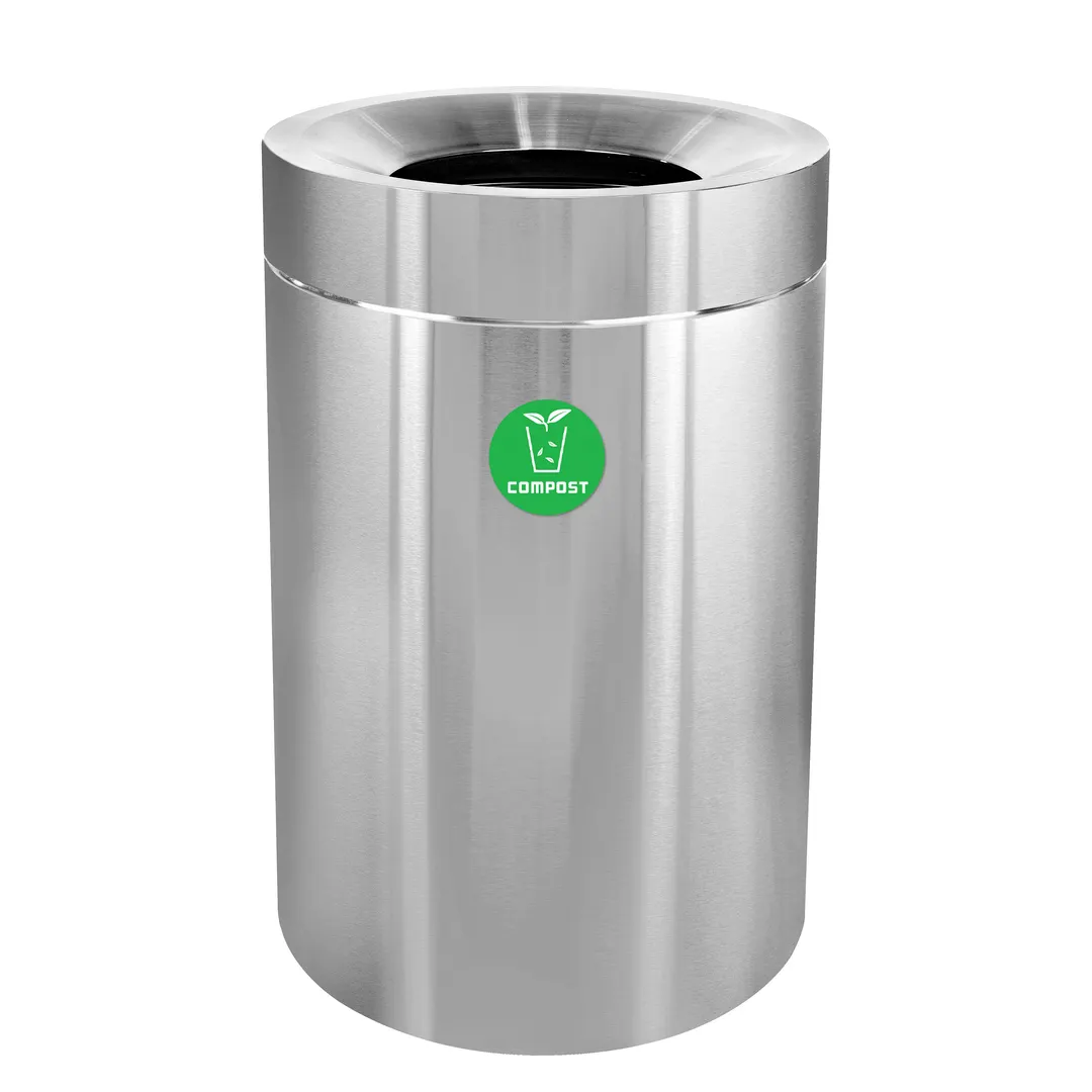 Alpine Industries ALP475-50-CO Compost Can, 50 Gallon, Stainless Steel