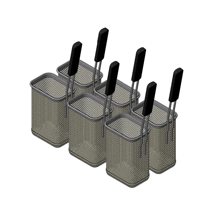 Arcobaleno APCB6SET6 Pasta Cooker Basket Set, Set of (6) Size #6 Pasta ...
