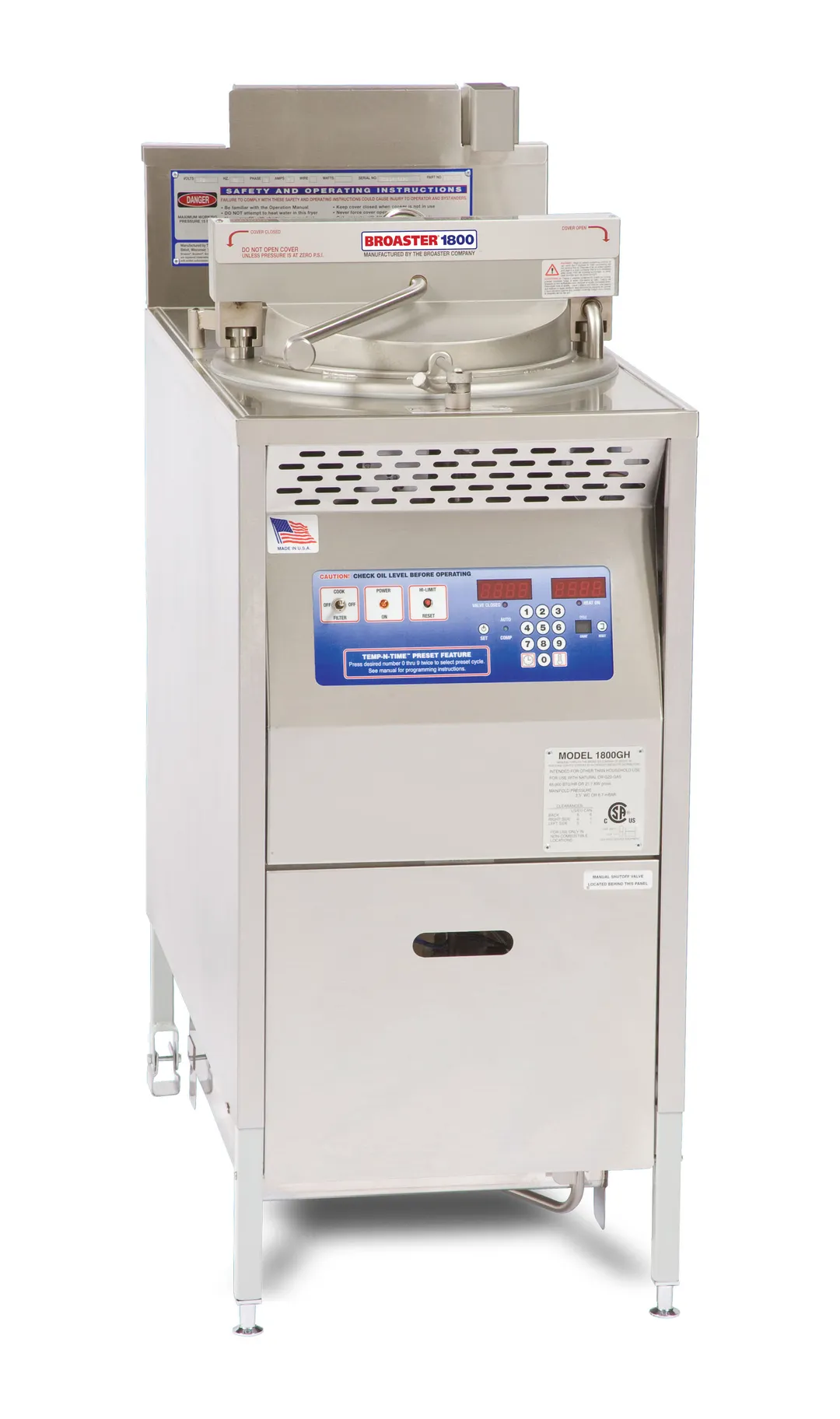 Broaster 85784 1800 Series LP Gas Pressure Fryer