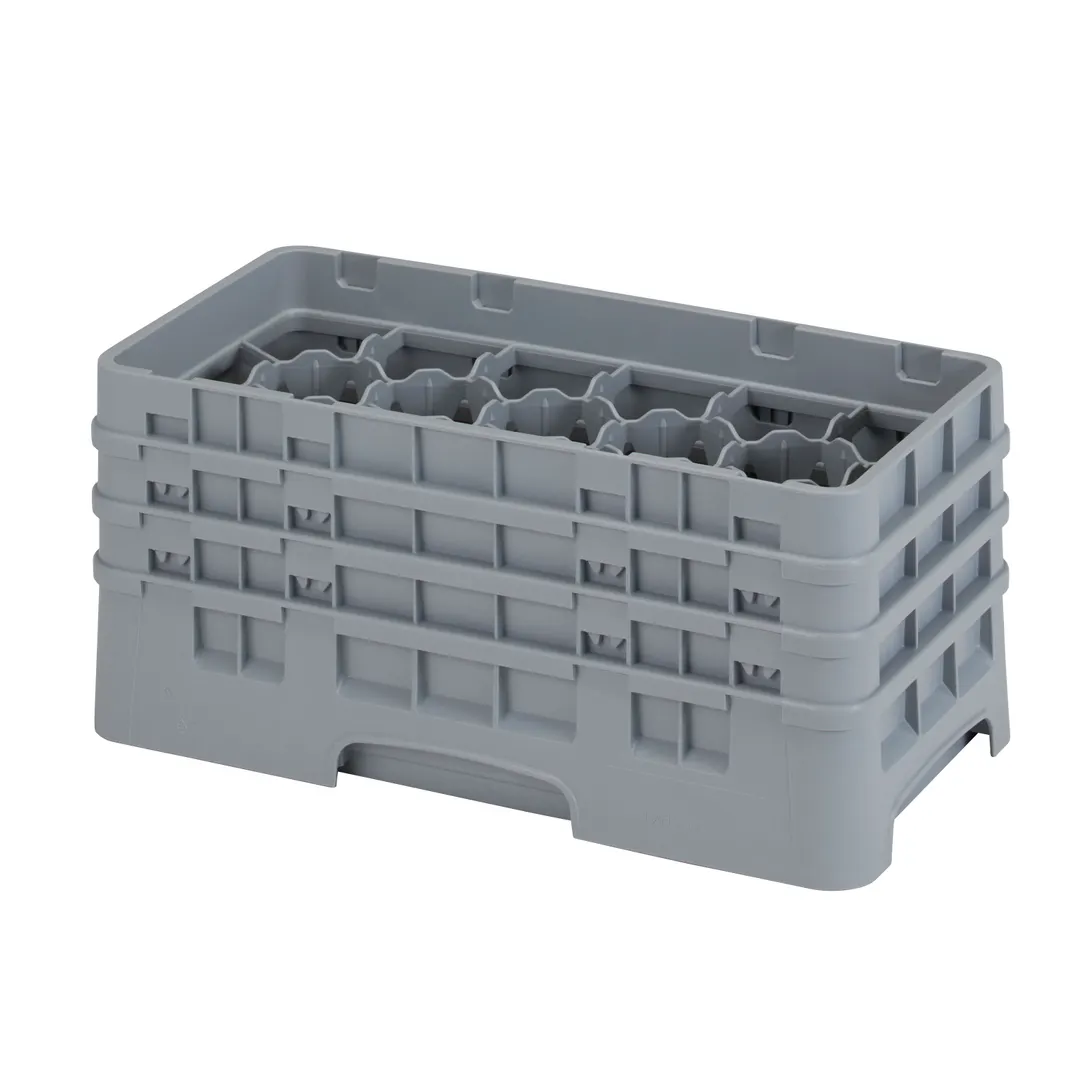 Cambro 17HS638151 Glass Rack, Soft Gray, 17 Compartments, Half Size