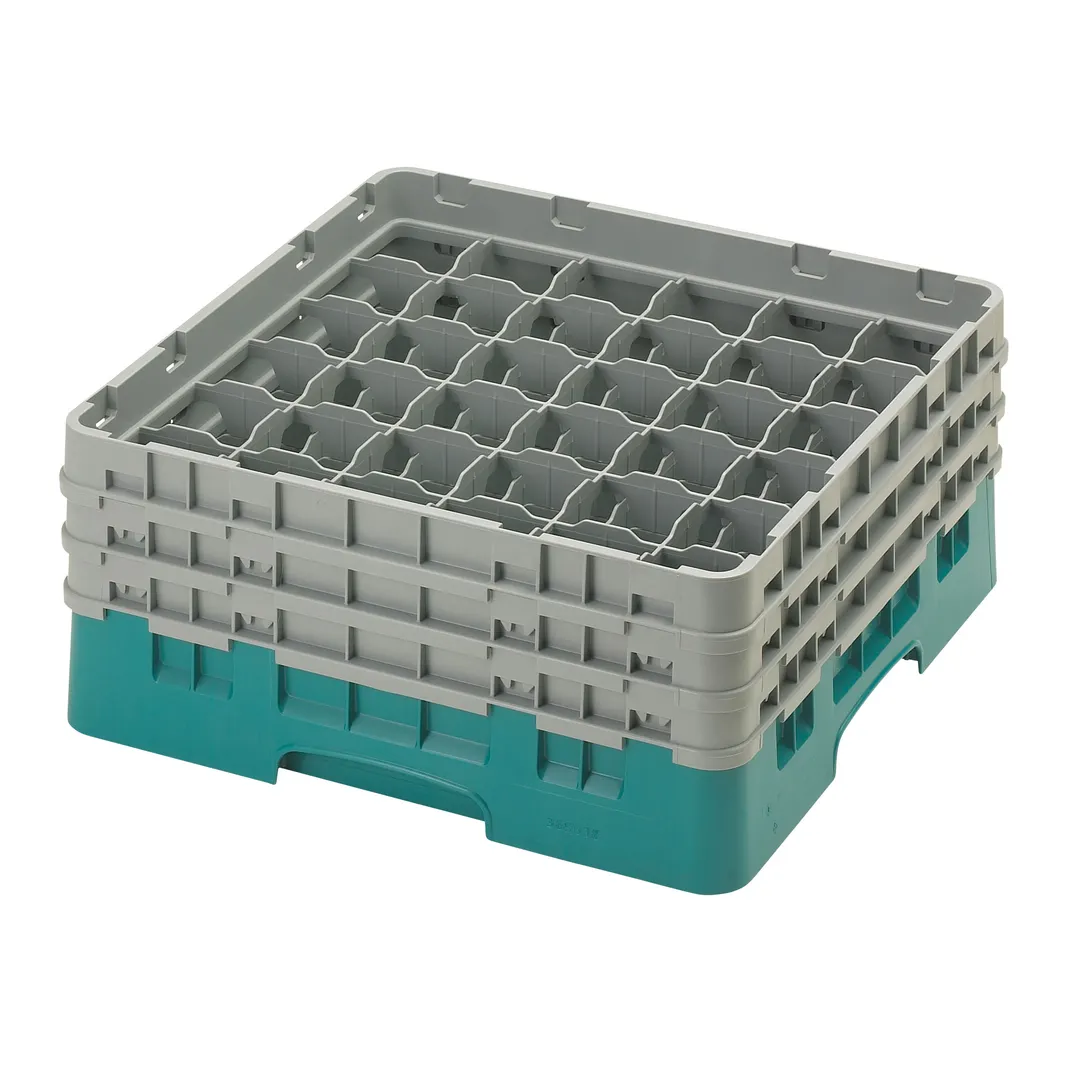 Cambro 36S638414 Teal Glass Rack, 36 Compartments, NSF, HACCP Compliant