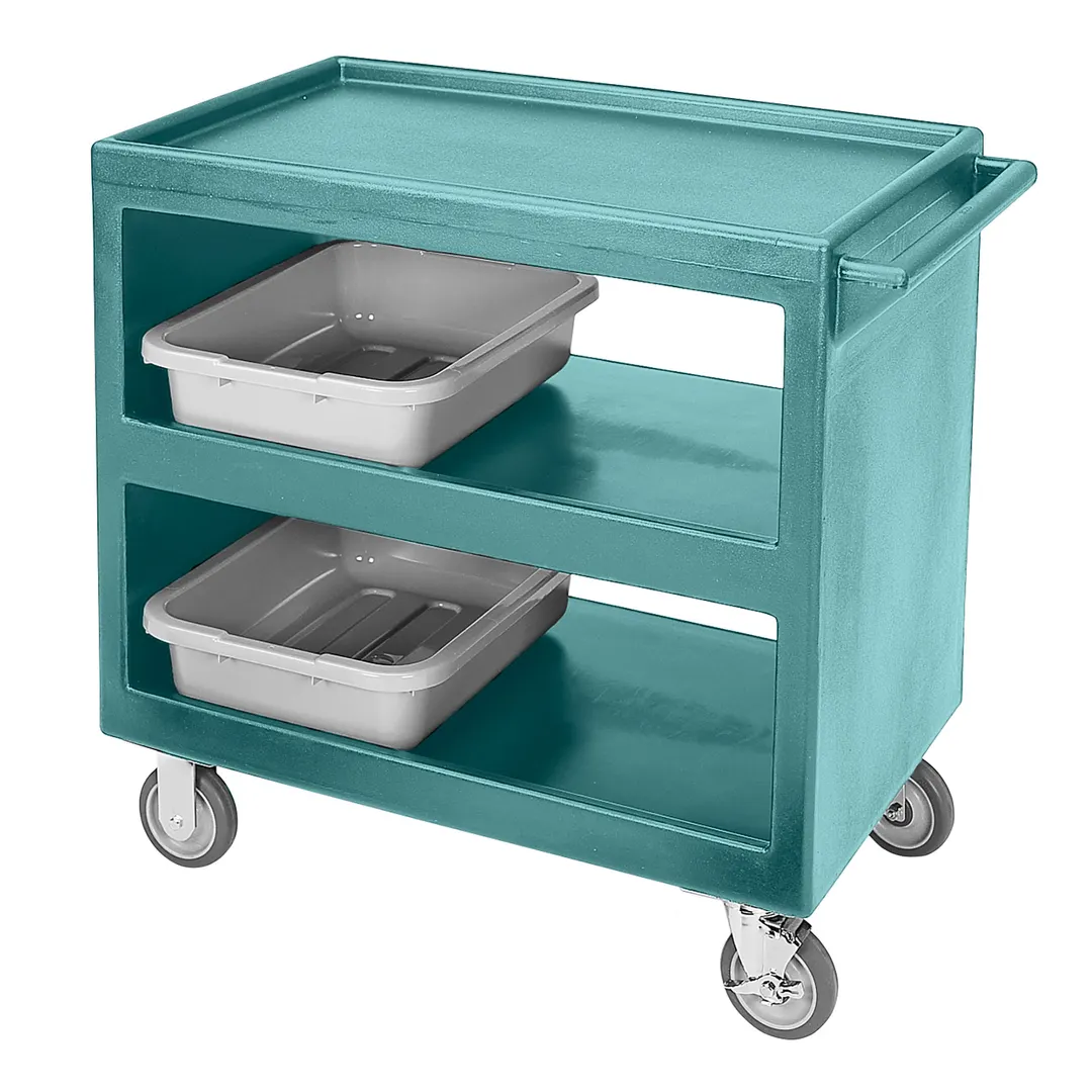 Cambro Slate Blue Polyethylene 3-Shelf Service Cart - BC235401