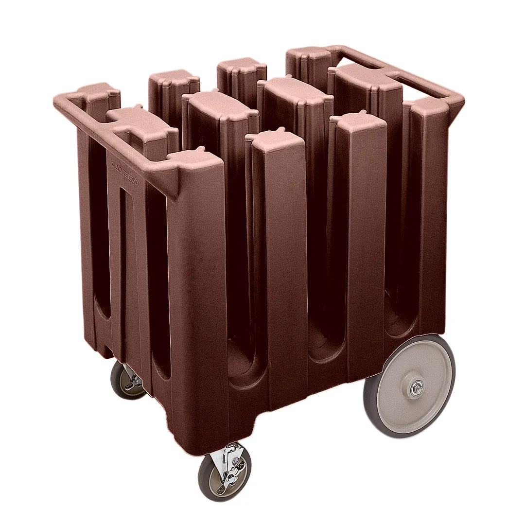 Cambro DC575131 Dish Caddy Cart, 360 Plate, Dark Brown Polyethylene