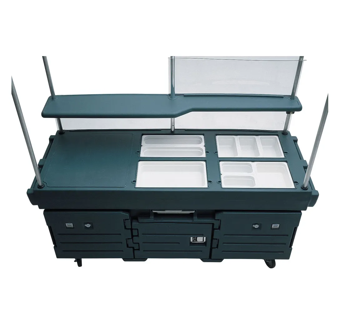 Cambro CamKiosk Polyethylene Granite Green Vending Cart - KVC854192