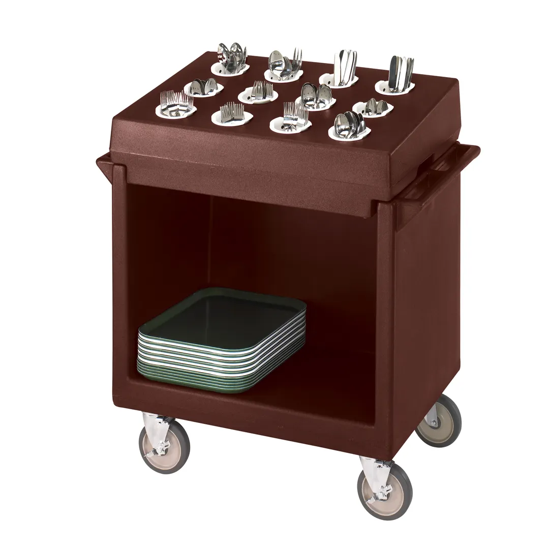 Cambro Dish Cart & Cutlery Rack w/ Vinyl Cover, (12) Compartments ...