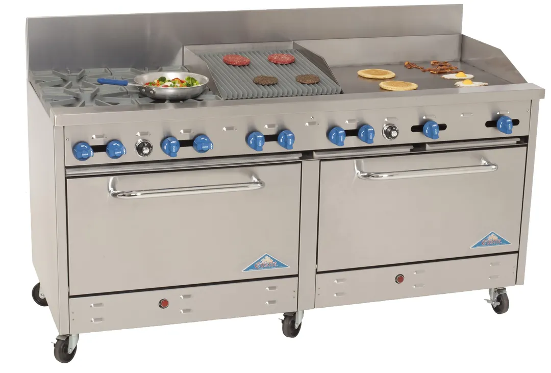 Comstock-Castle 2F330-12-3RB 72" Gas Restaurant Range