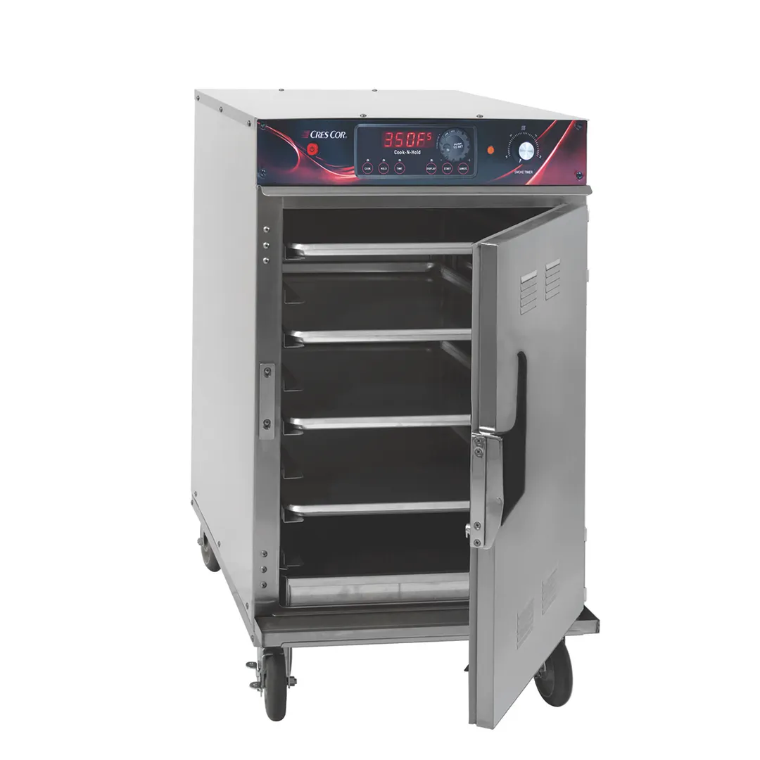 Cres Cor 1000CHSKSPLITSTKDX Cook-N-Hold Low Temp Smoker Cabinet, Mobile ...
