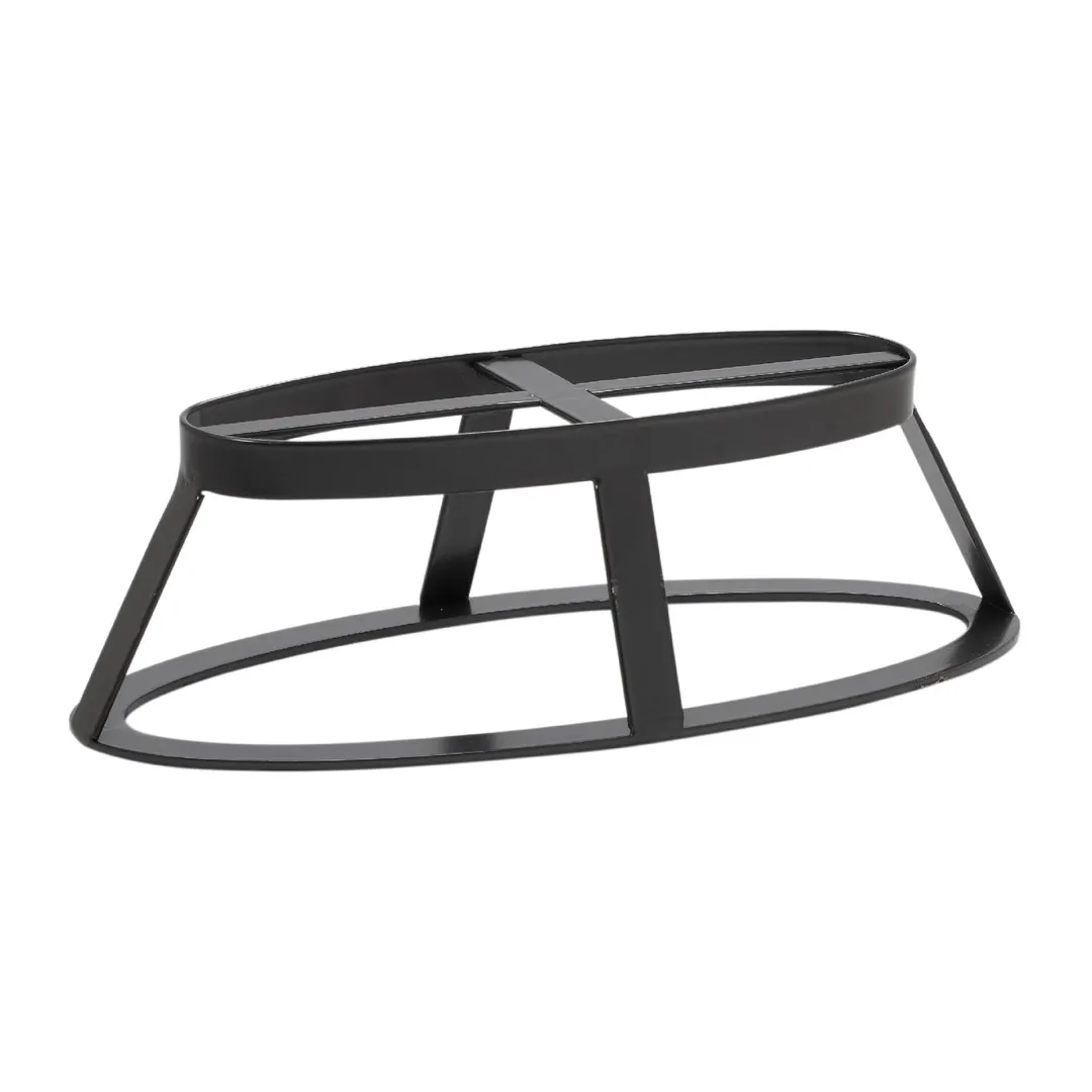 GET MTS-OV3-MG Oval Metal Gray 2-Tier Display Stand, 8" Top