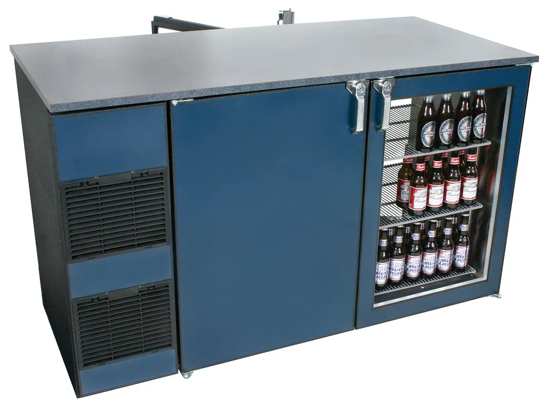 Glastender CP1FB36 36" Pass-Thru Solid Door Back Bar Refrigerator