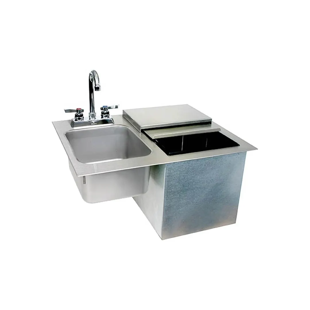 Glastender DI-IS24 Drop-in Water Station w/ Ice Bin, 33 lb. Cap.