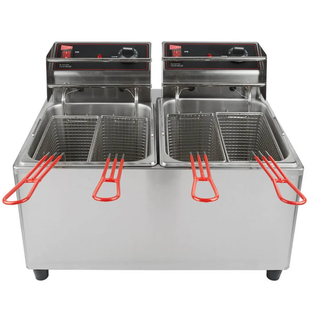 Cecilware® Pro EL2X15 Split Pot Countertop Electric Fryer