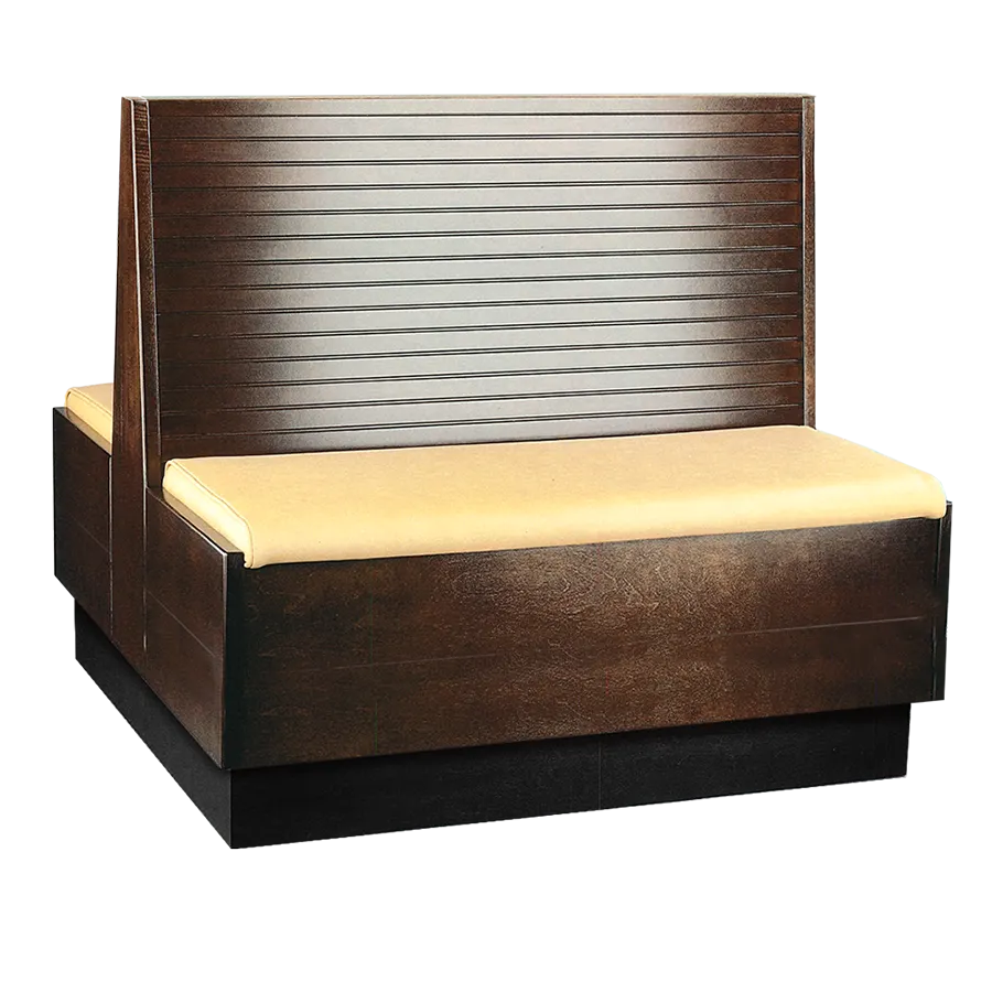 JustChair JBD-WPF-42-BEAD Double Restaurant Booth, 48", Bead Board Back