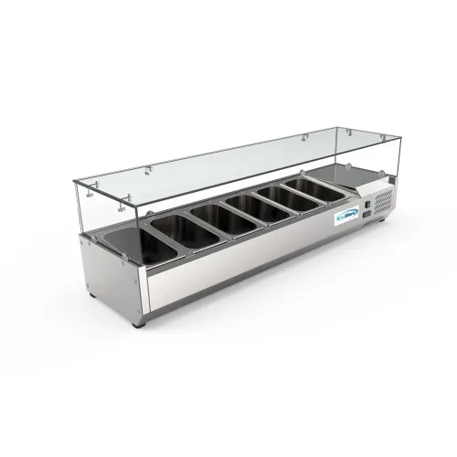Koolmore SCDC-6P-SG 59" Refrigerated Countertop Prep Unit