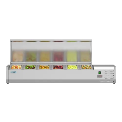 Koolmore SCDC-6P-SSL 59" Refrigerated Countertop Prep Unit