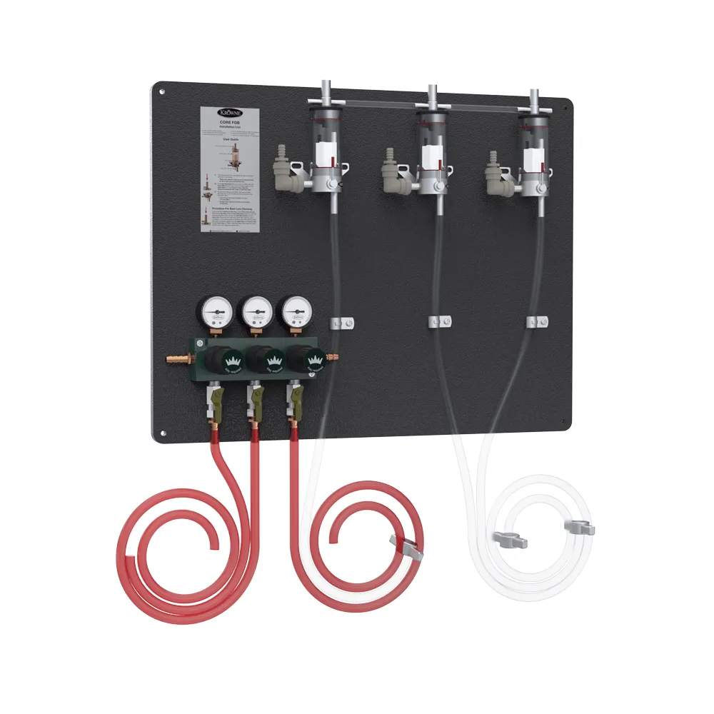 Krowne KBP-F3 MasterTap Regulator Panel with 3 Empty Keg Detectors
