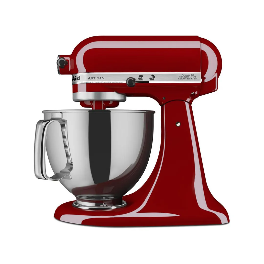KitchenAid KSM150PSER 5-qt Tilt-Head Stand Mixer, 10-Speed, Empire Red
