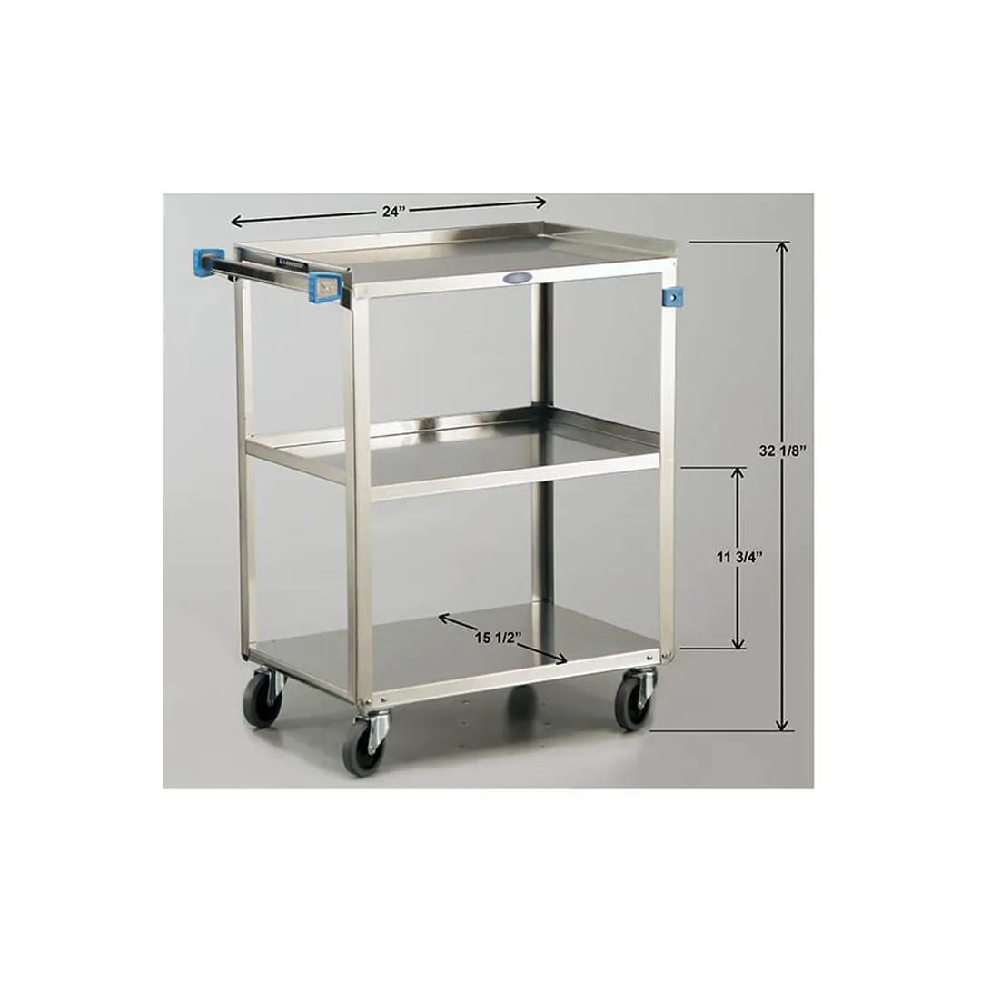 Lakeside 311 Standard Duty Stainless Steel 3 Shelf Utility Cart