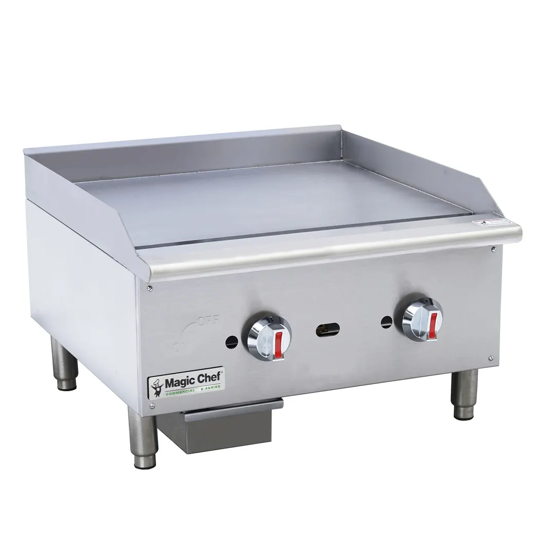 Magic Chef M24MG 24" Countertop Manual Gas Griddle, 5/8" Steel Plate ...
