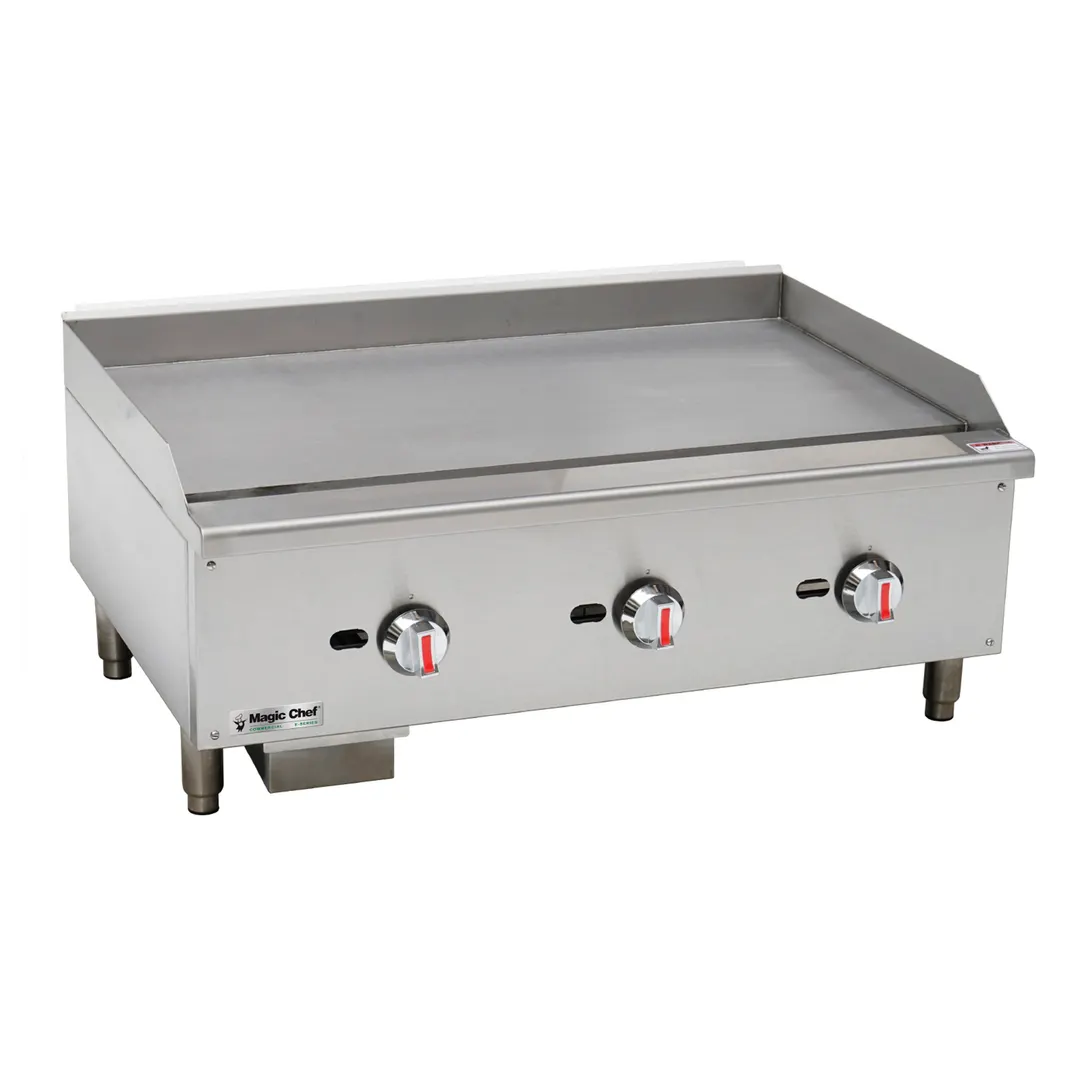 Magic Chef M36MG 36" Countertop Manual Gas Griddle, 5/8" Steel Plate ...