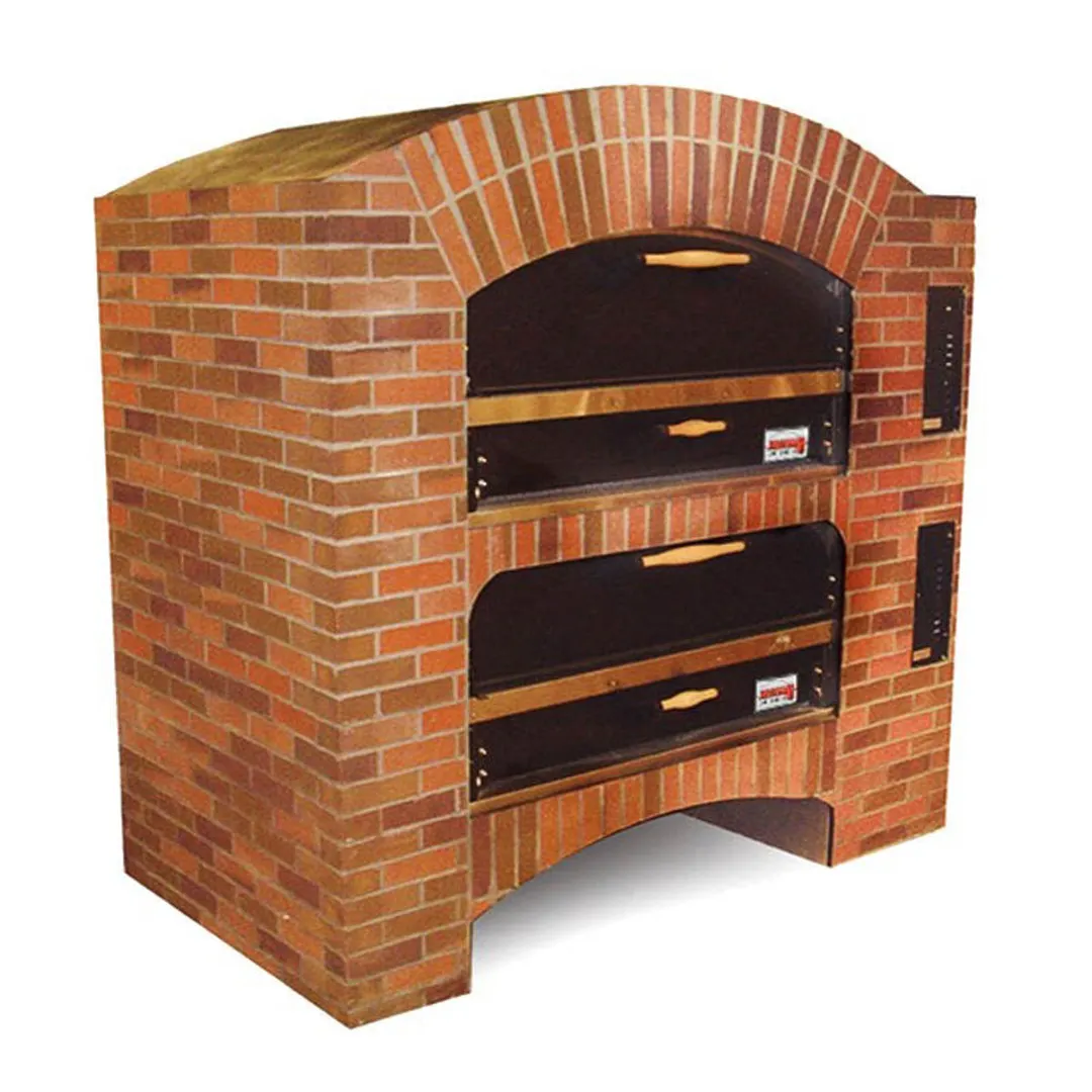Marsal MB-60 STACKED Brick Lined Gas Double Deck Pizza Oven