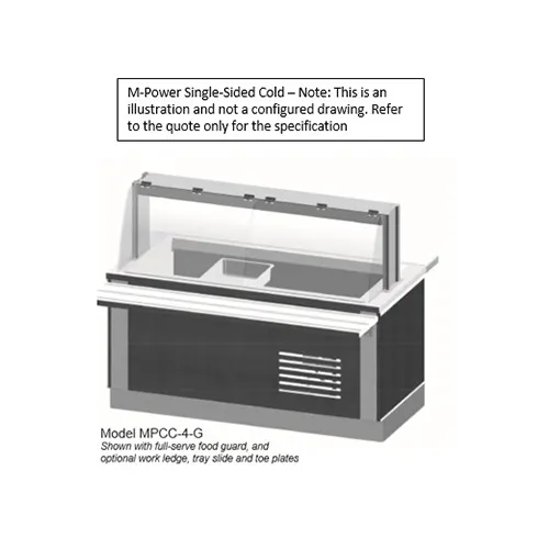Multiteria MPCC-5-G 80" M-Power™ Cold Food Serving­ Counter, (5) Pan