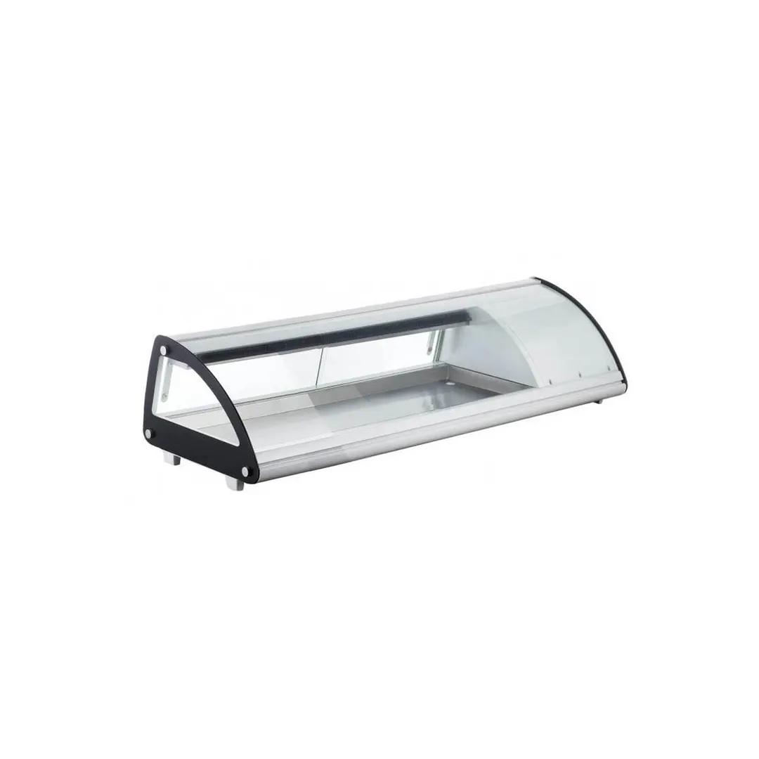Omcan USA 44" Refrigerated Sushi Display Case with Curved Glass