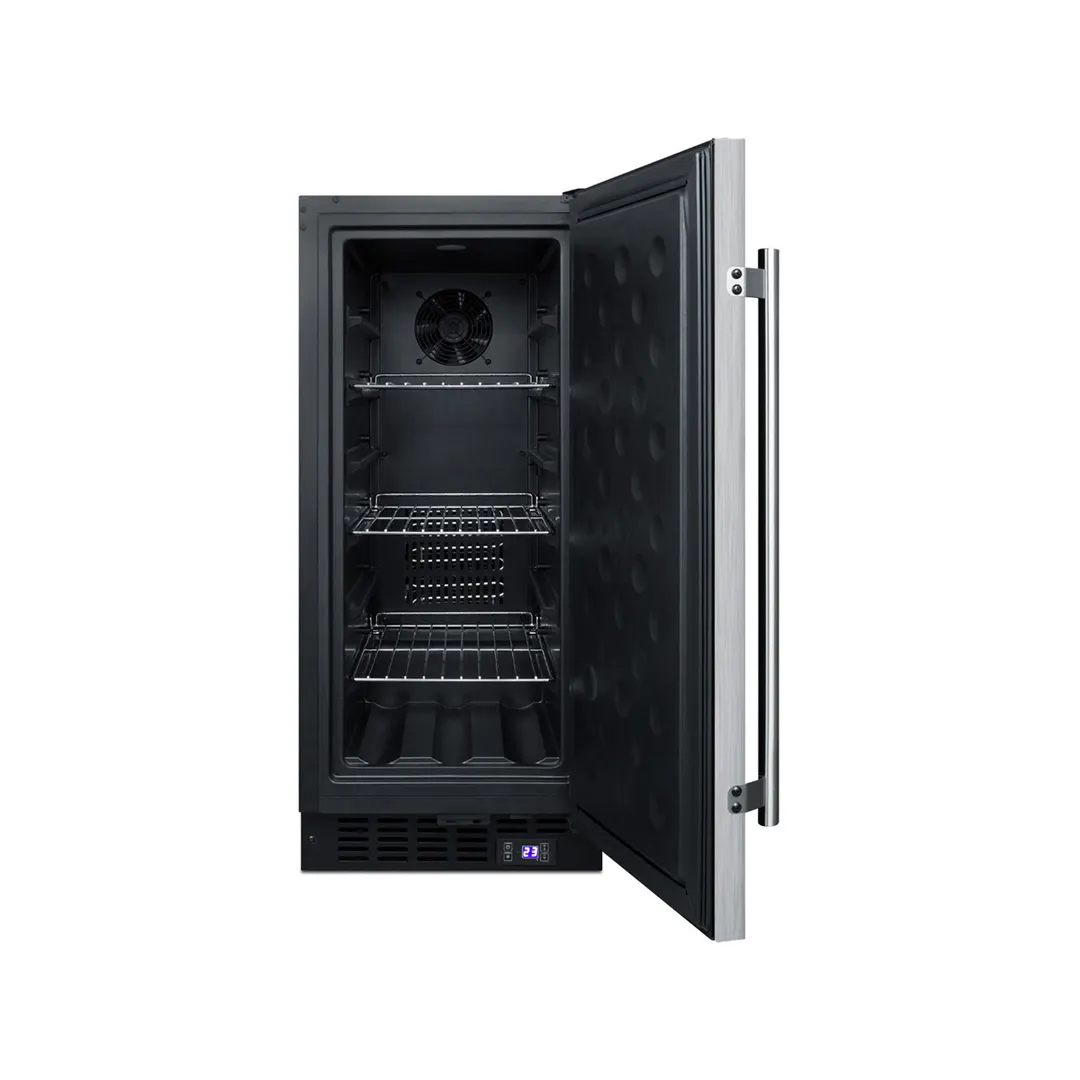 Summit SCFF1533BSS One Section Solid Door Undercounter Freezer