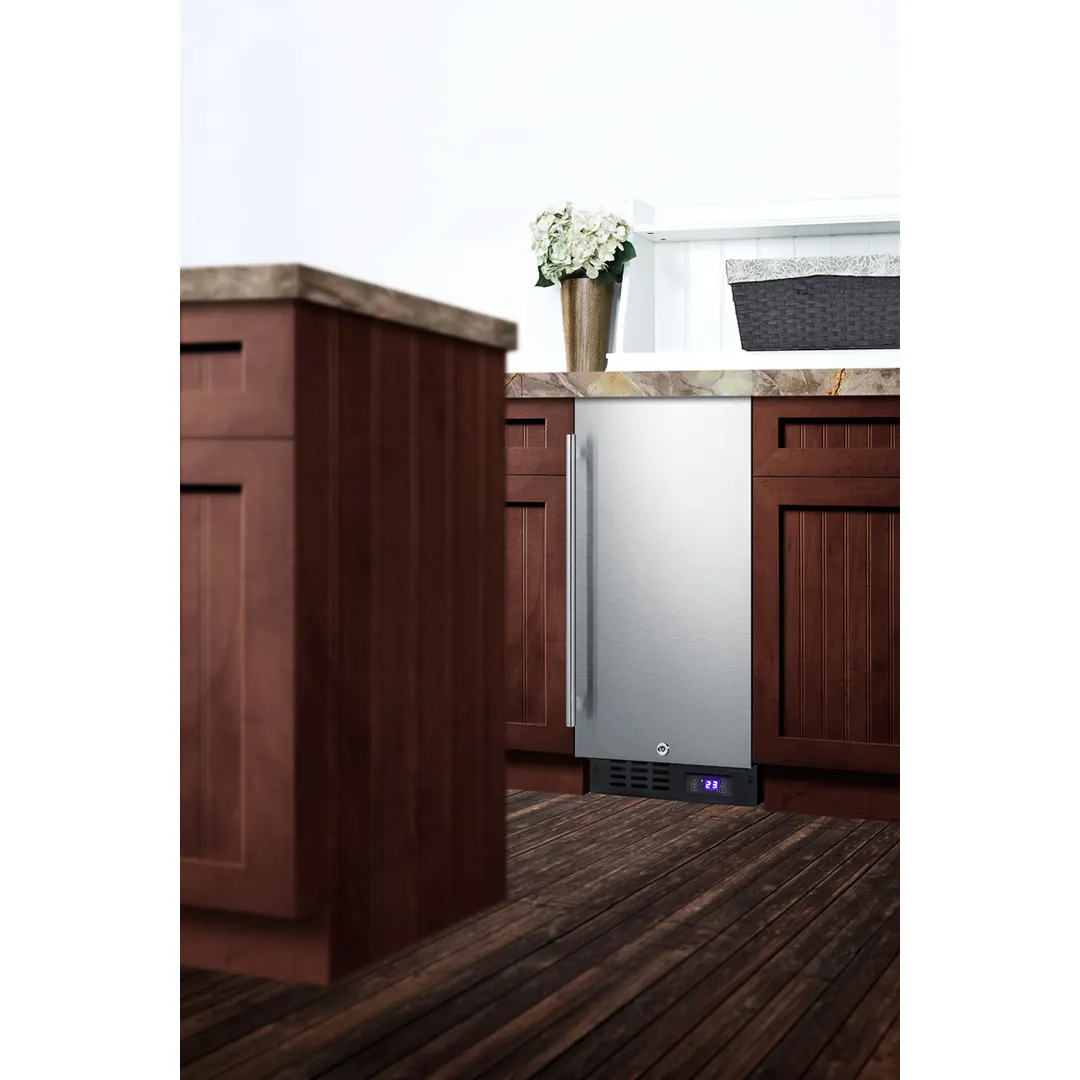 Summit SCFF1533BSS One Section Solid Door Undercounter Freezer