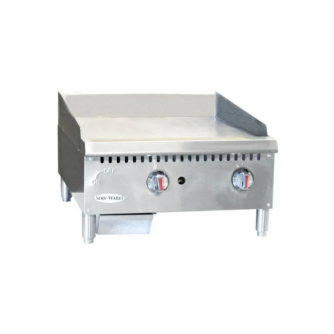 Serv-Ware SMGS-24 24" Countertop Gas Griddle with Manual Control
