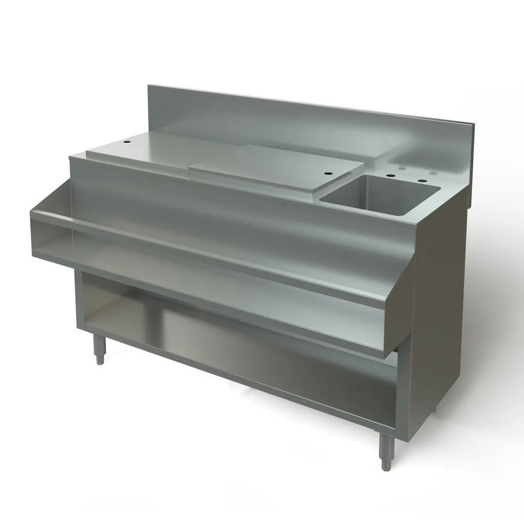 Tarrison TA-CMU48SCR 48" Sink Combo Underbar Ice Bin/Cocktail Station